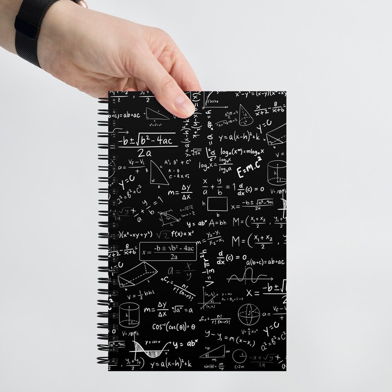 Maths Symbols Spiral Notebook, Back to School, Dotted Pages, Wirebound ...