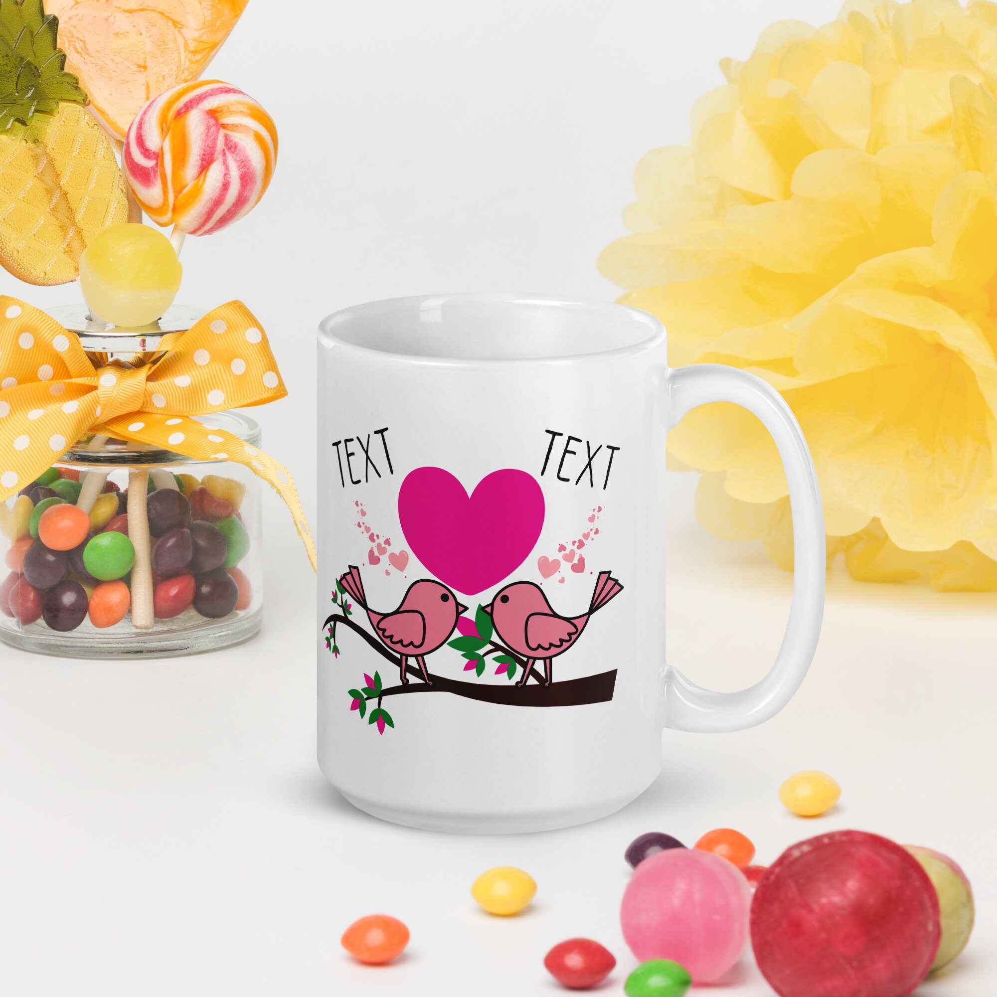Personalised Love Heart Valentine Day Mug Funny Valentines Mug ...