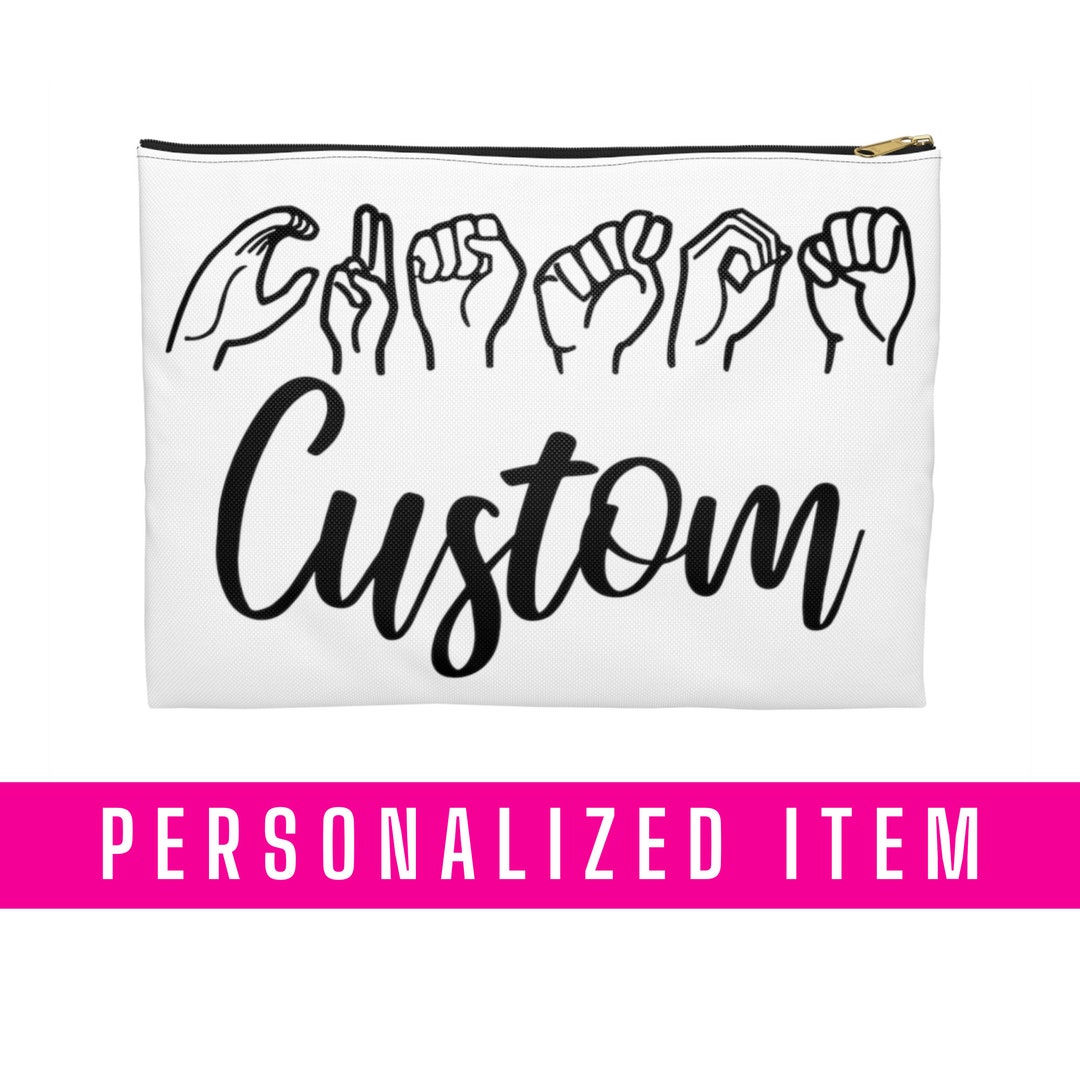 Sign Language Gift ASL Gift Personalized Bag Sign Language Bag Custom ...