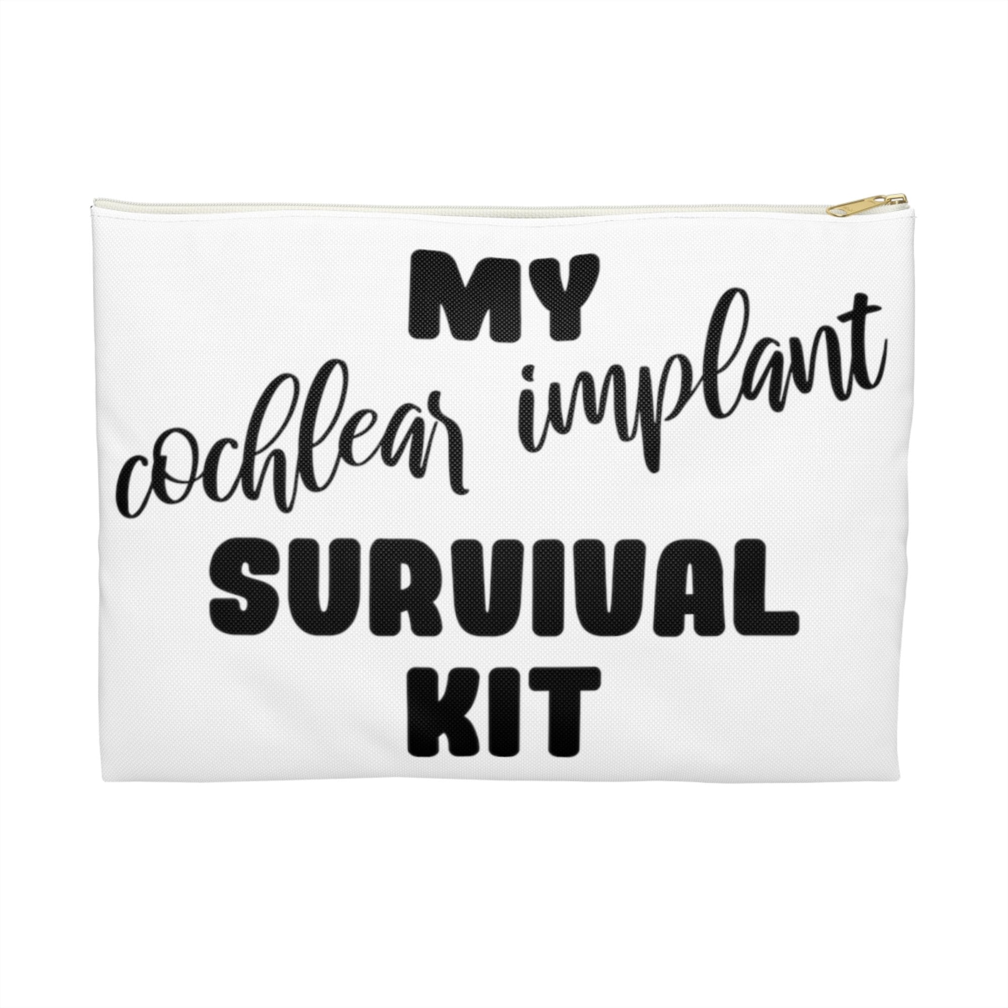 My Cochlear Implant Survival Kit Zipper Bag, Cochlear Travel Case, Deaf ...
