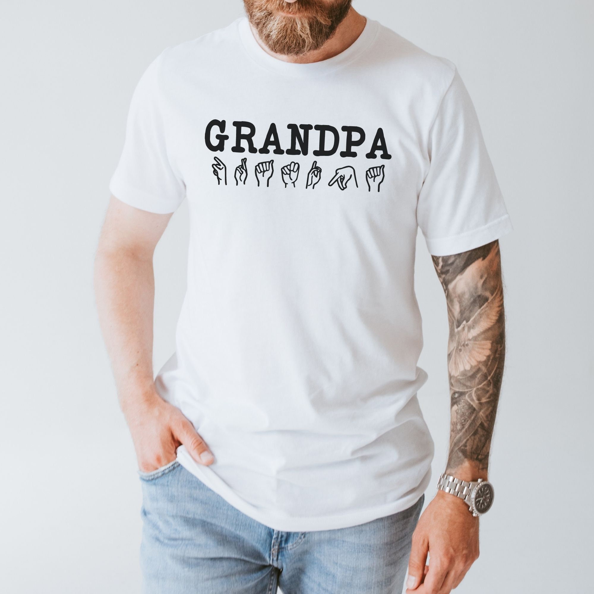 ASL Shirt Grandpa Gift Grandpa Shirt Sign Language Shirt Grandfather ...