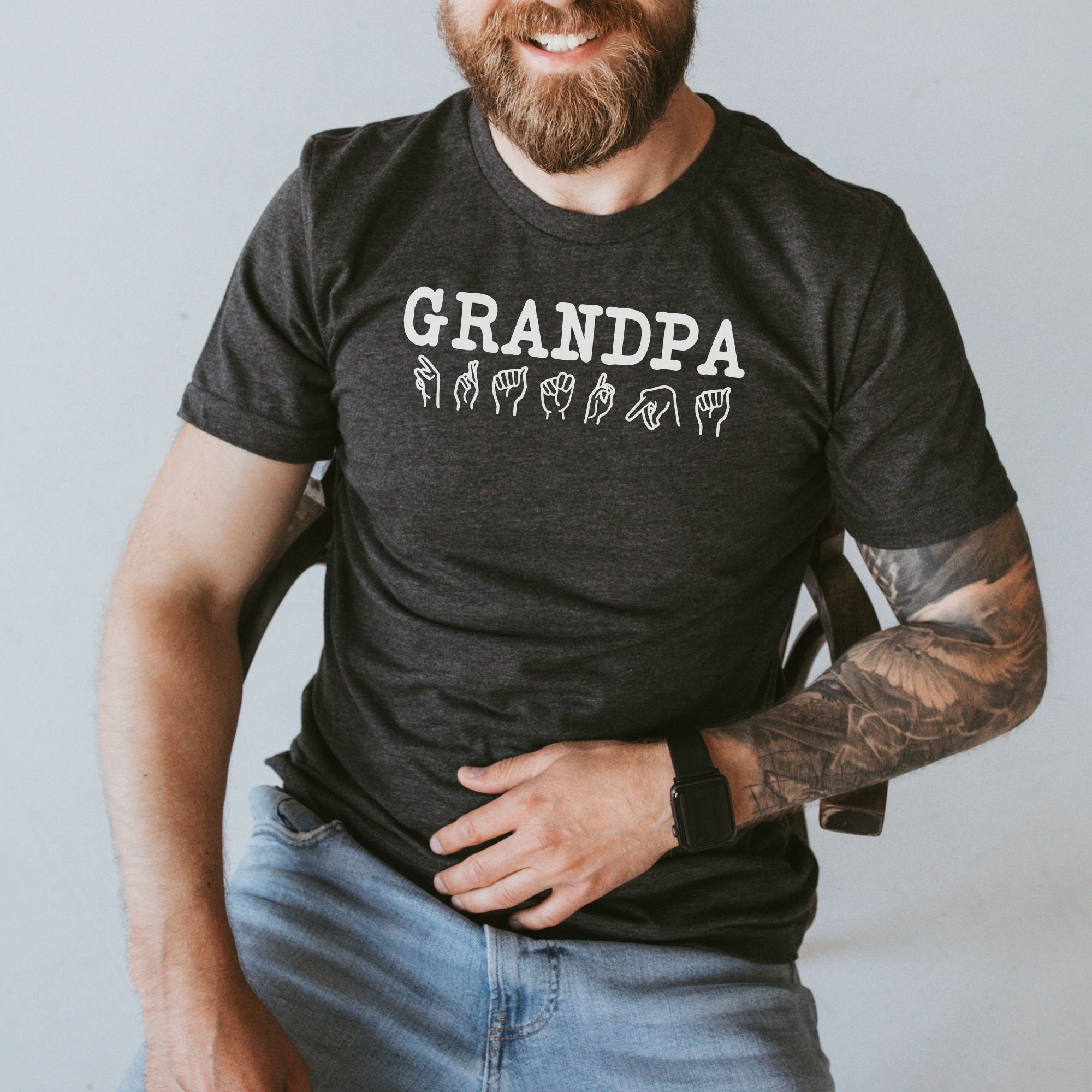 ASL Shirt Grandpa Gift Grandpa Shirt Sign Language Shirt Grandfather ...