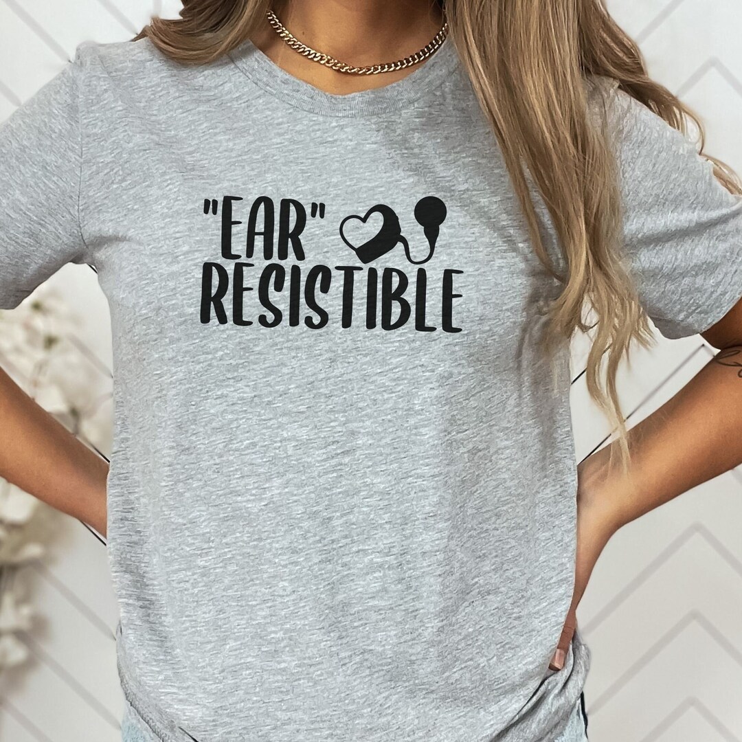 Cochlear Implant Heart Shirt for Women, Ear Resistible Shirt, Cochlear ...