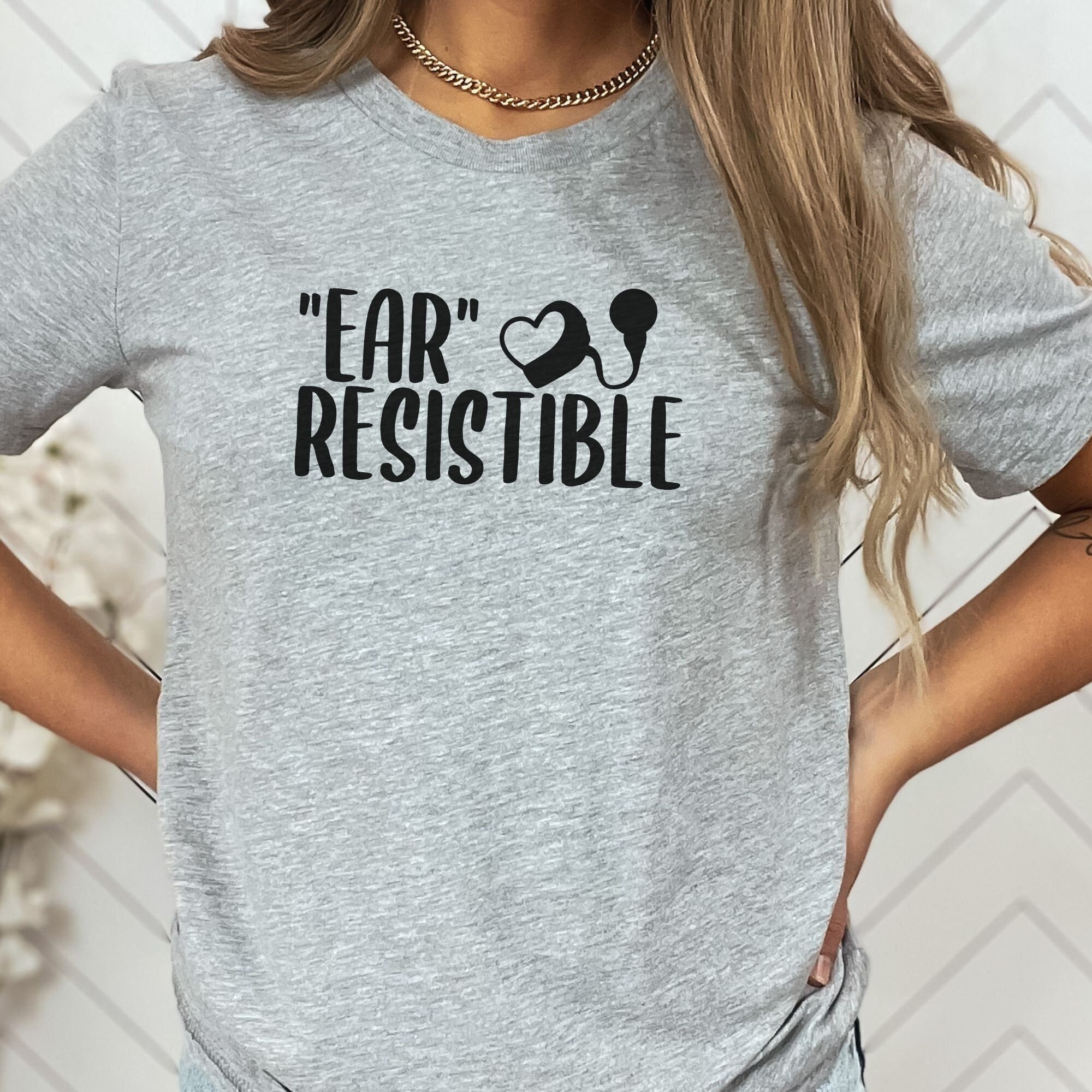 Cochlear Implant Heart Shirt for Women, Ear Resistible Shirt, Cochlear ...