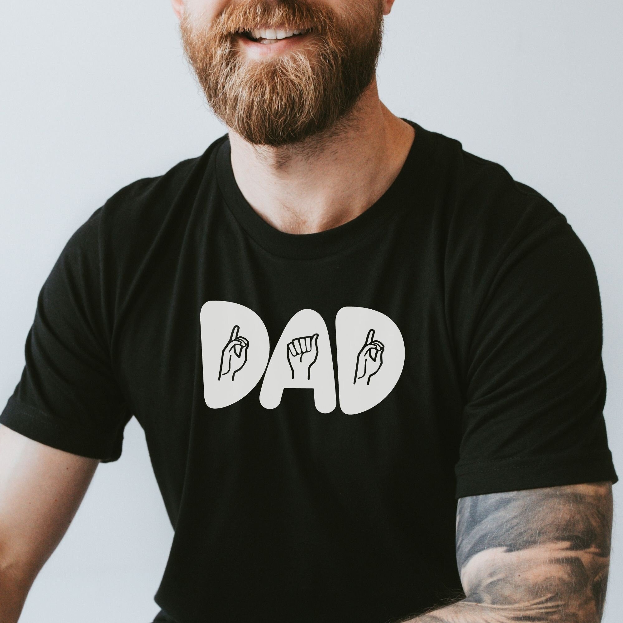 ASL Shirt for Dad, ASL Shirt, Sign Language Hands Dad, Deaf Awareness ...
