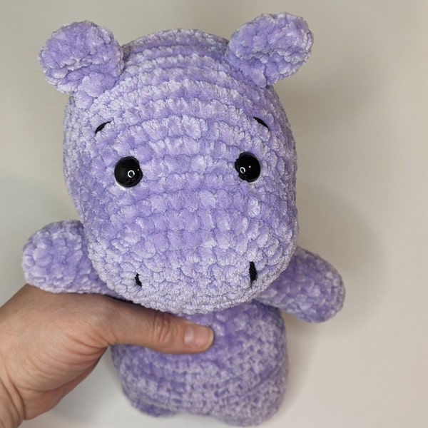Purple Plush Hippo - Etsy