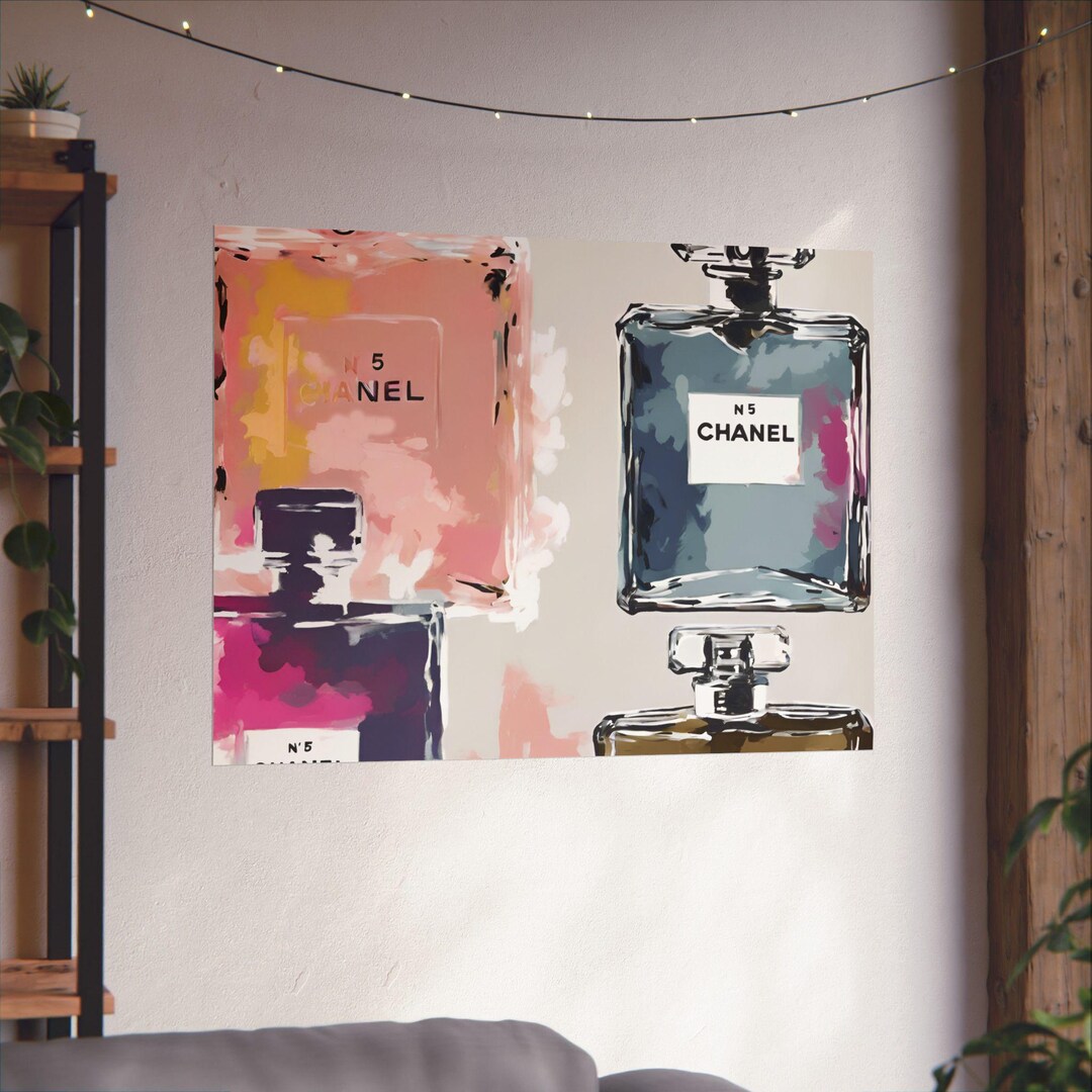 Perfume Bottle Print | Vintage Art Print |pop Art Perfume Wall Art ...