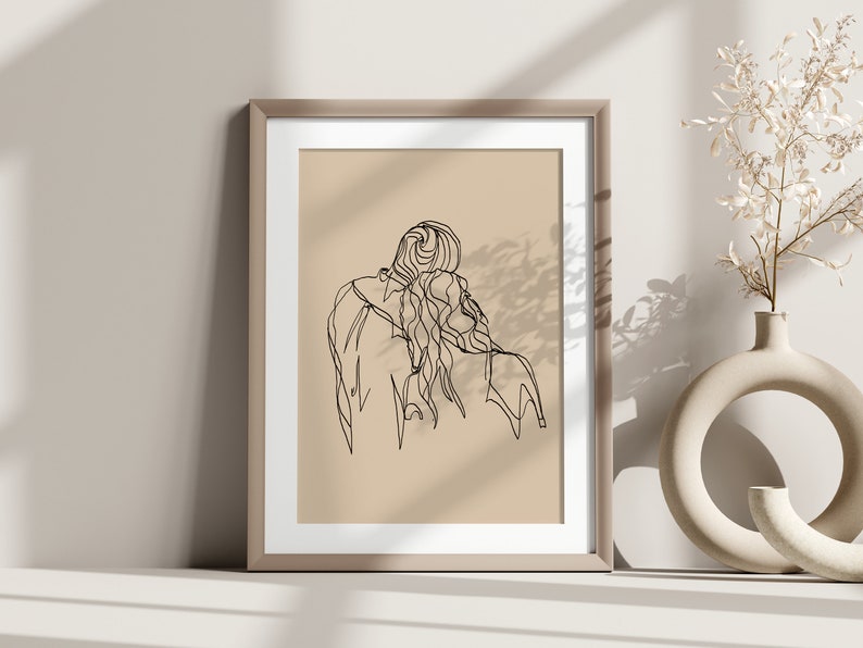 Wall Art Abstract Boho Art Print Living Room Print Mid Century Wall