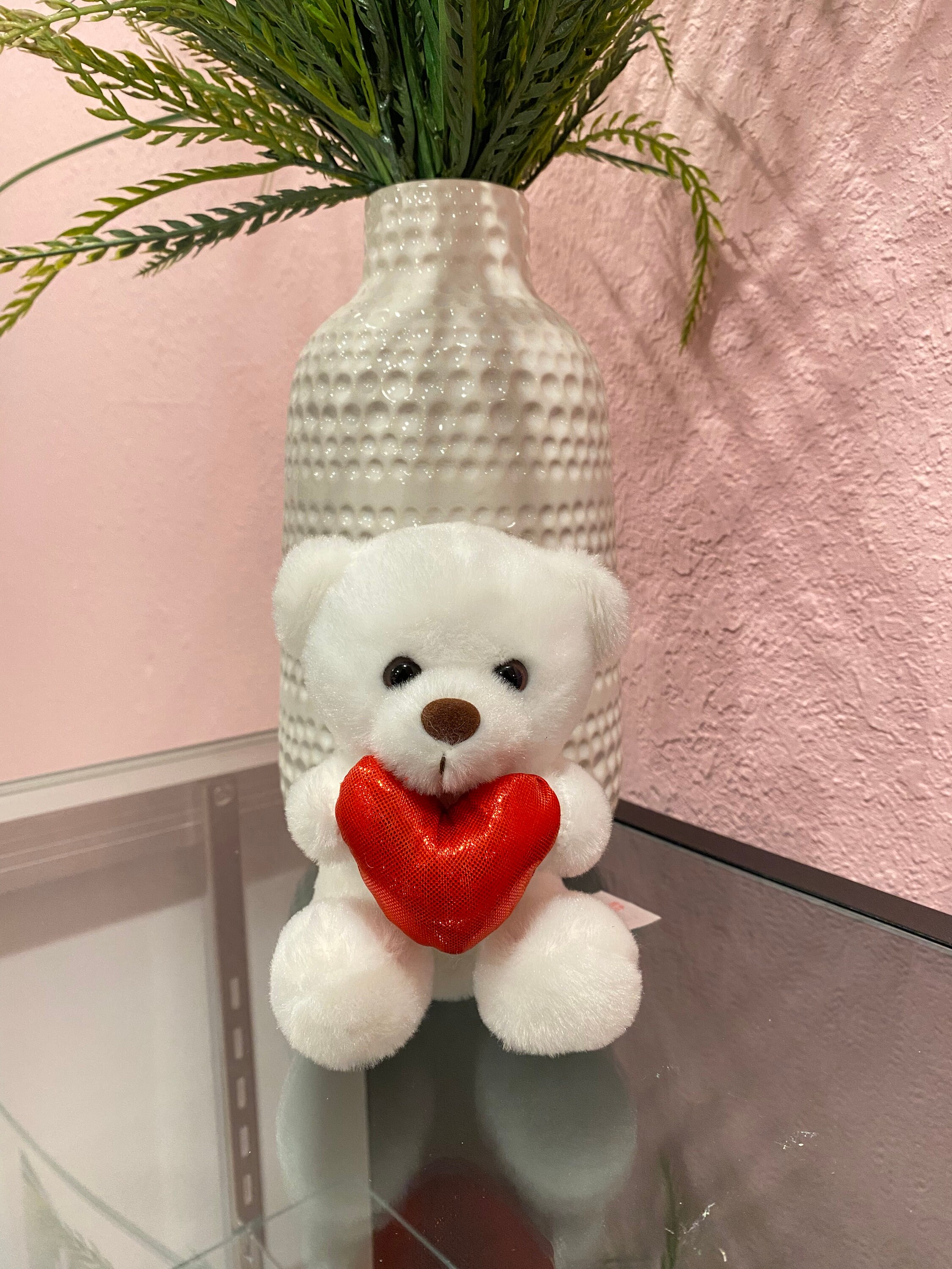 Small Bear Holding Heart Plush - Etsy