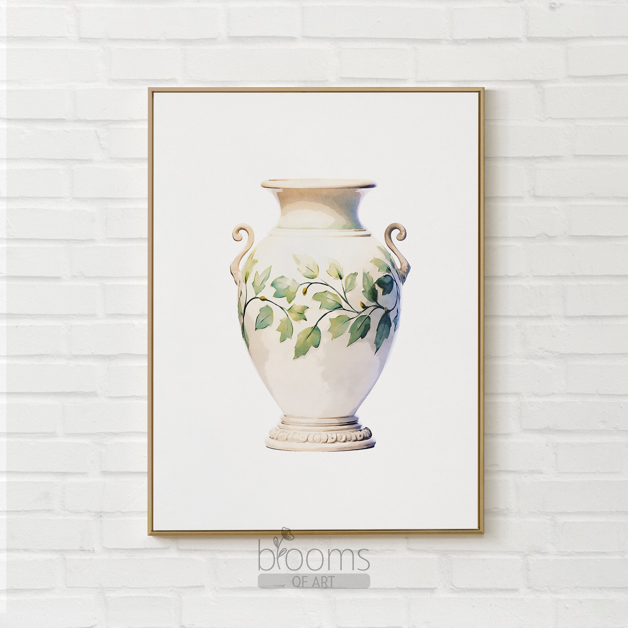 Ivy Vase Art Print Watercolor Vase Wall Print Hand Painted - Etsy