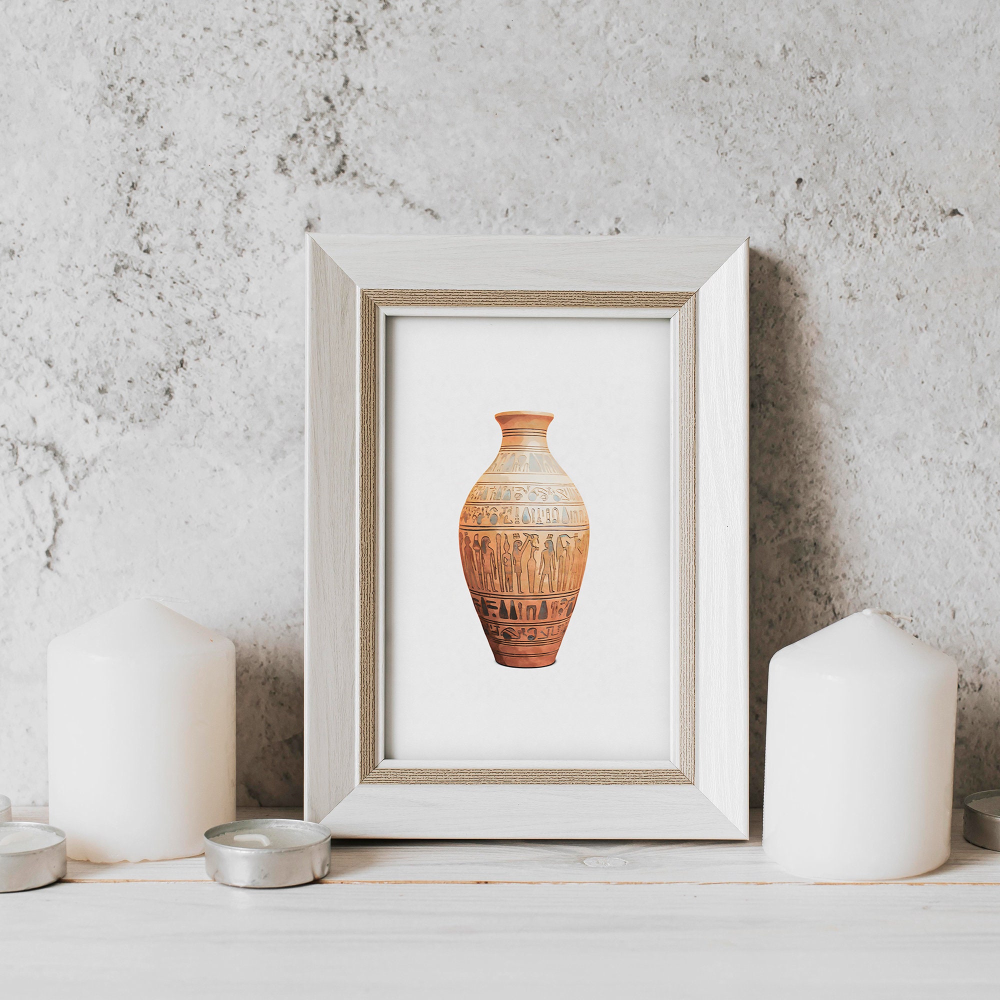 Egyptian Style Vase Art Print Watercolor Printable Vase Art - Etsy