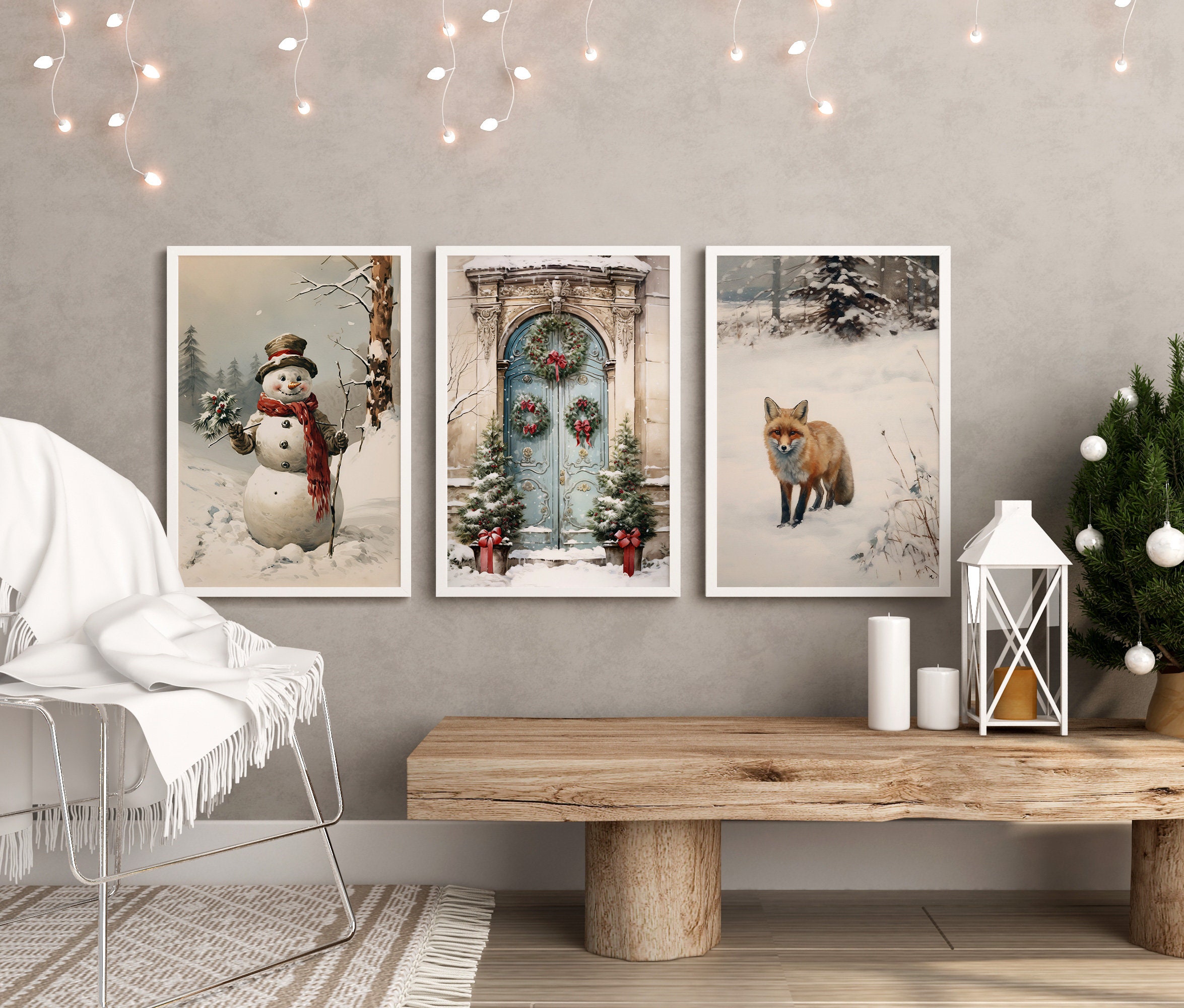 Christmas Wall Art Gallery Christmas Vintage Printable Home Decor of ...
