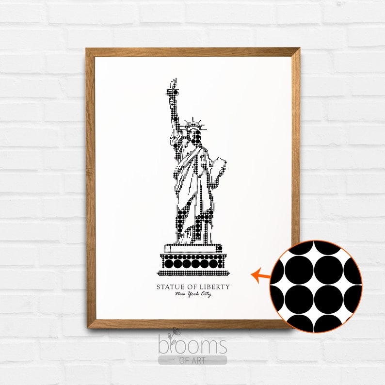 Statue of Liberty Printable Boho Wall Art Simple Minimal Wall - Etsy