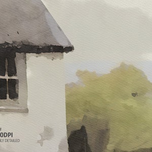 Irish Cliffs of Donegal Irish Thatched Cottage Watercolor Painting ...