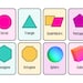 French Printable Flashcards - Shapes in English & French - Etsy