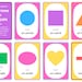 French Printable Flashcards - Shapes in English & French - Etsy