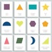 French Printable Flashcards - Shapes in English & French - Etsy
