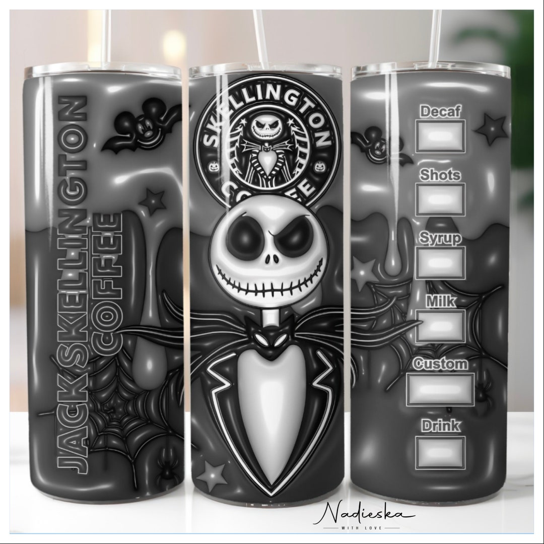 3D Inflate Puff Wrap, Skeleton Ready to Press Tumbler Wrap, NOT A ...