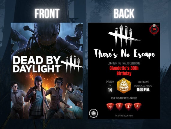 Dead by Daylight DBD Digital Birthday Invitation Survivor - Etsy