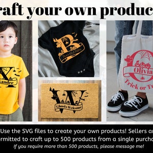 Halloween Monogram Svgs & Pngs - Custom Name Labels for Cricut! Spooky ...