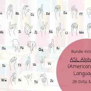 ASL Alphabet -transparent Sign Language Svgs & Pngs for Inclusive ...