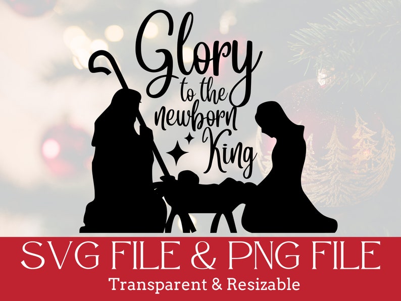 Christmas Nativity Scene SVG File for Cricut Plus PNG File - A Trending ...