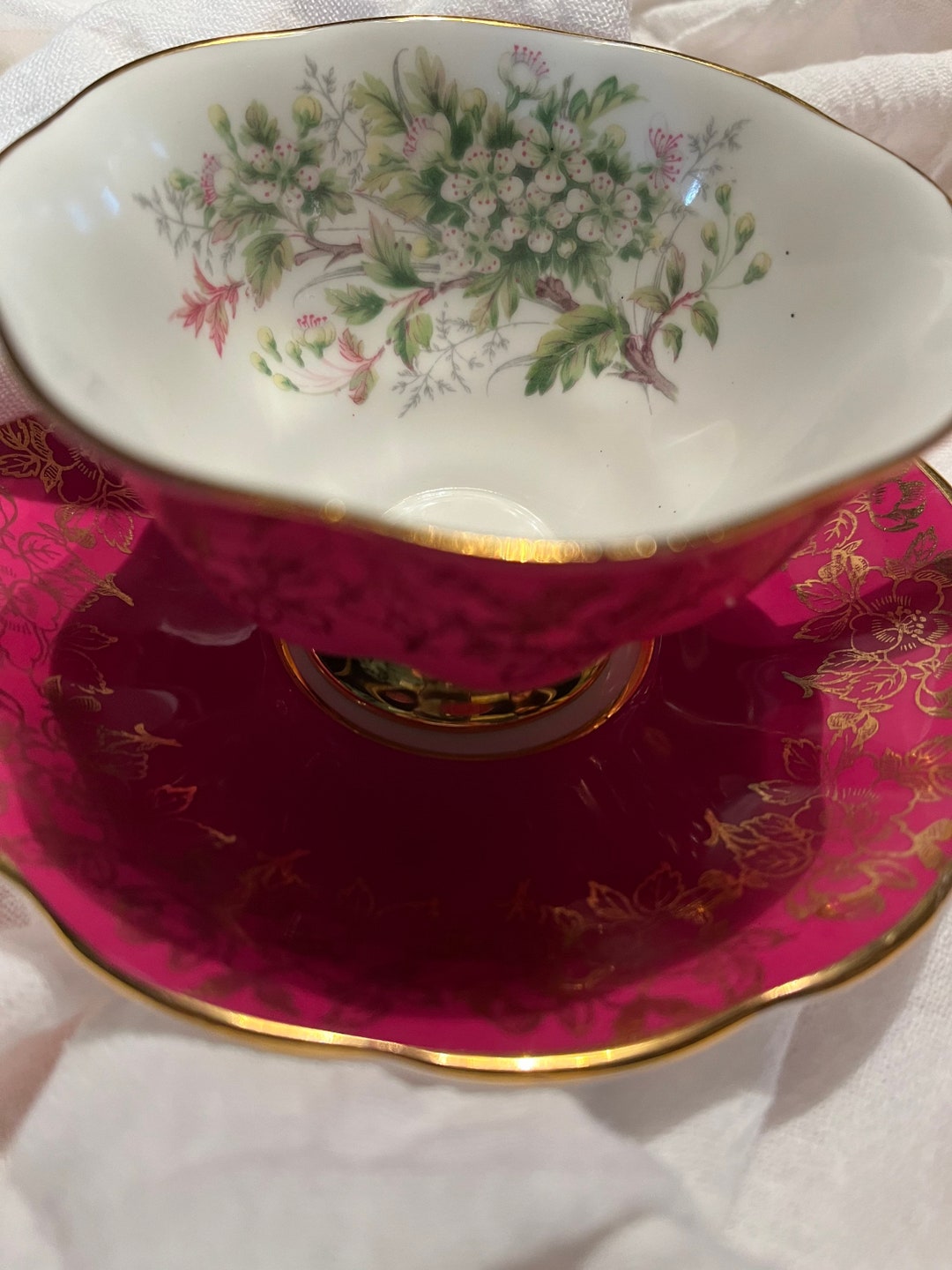 Extremely Rare Vintage Royal Albert Avon Shaped Cup and Saucer Set - Etsy