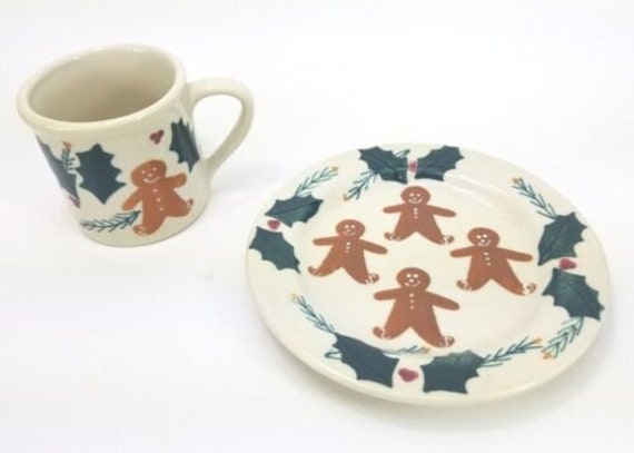 1982 Hartstone Gingerbread Man Holly Stoneware RARE MUG & - Etsy