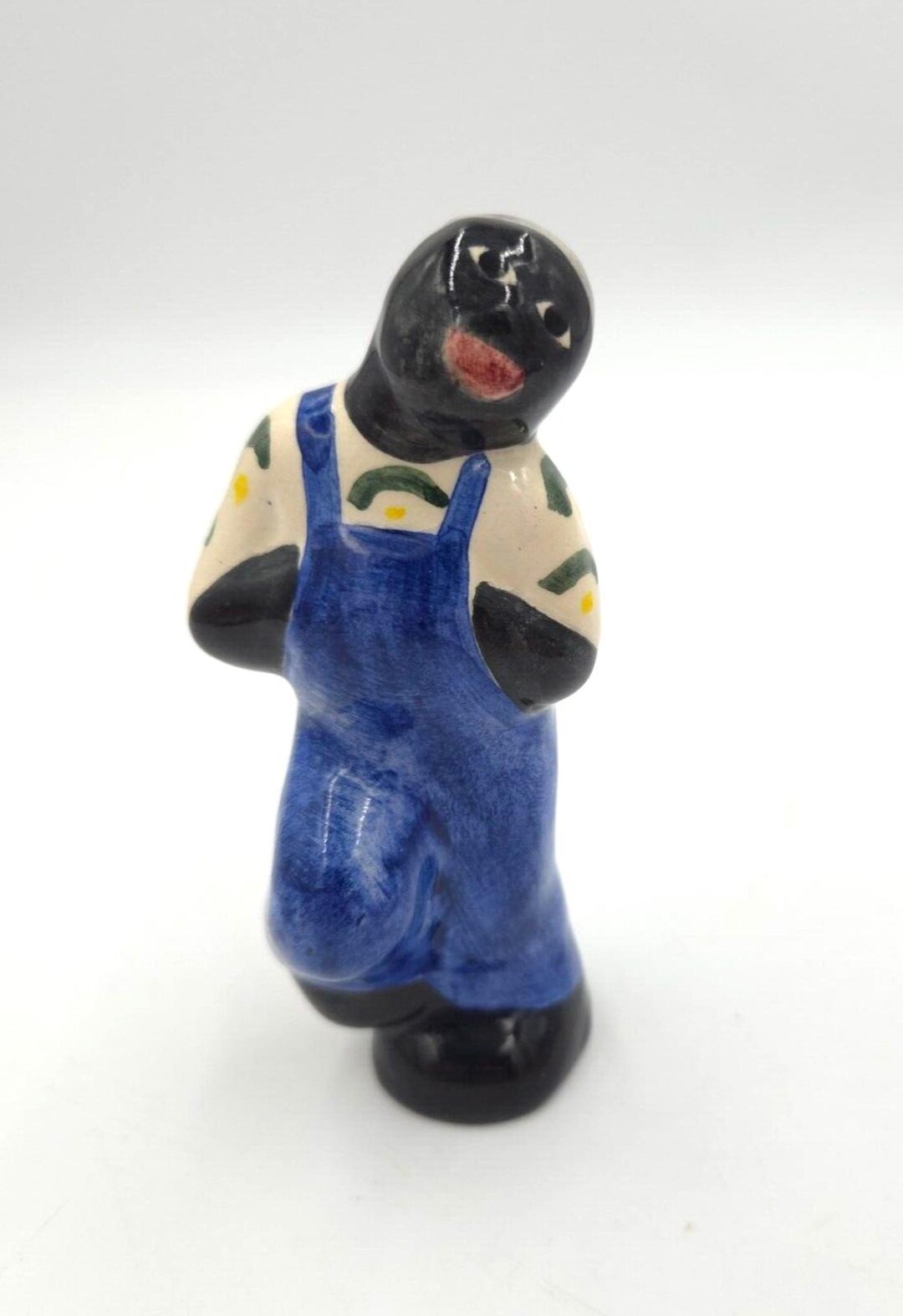 Shearwater Pottery Colorful Art Pottery Man With Bib Overalls Marked - Etsy