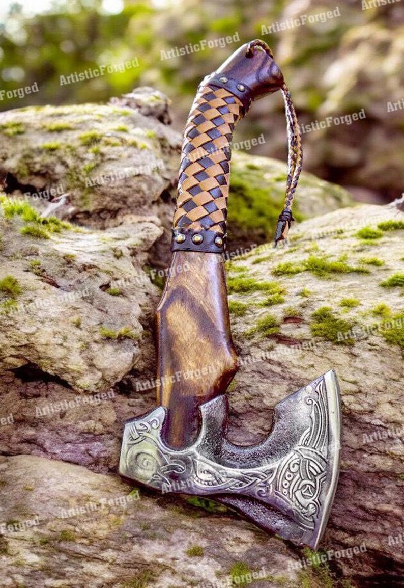 Viking Forged Axe - RAGNAR, Viking Axe, Personalized Hatchet, Viking ...