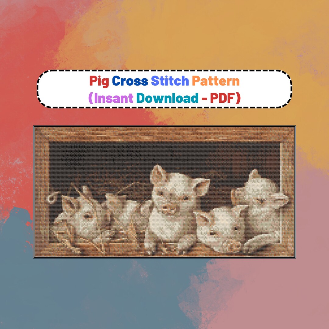 Pigtastic Threads, Create Pig-themed Masterpieces With Cross Stitch ...