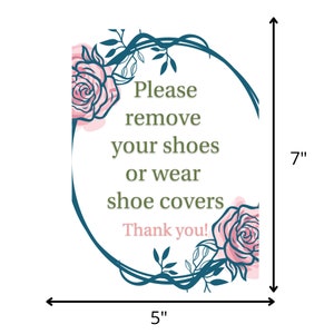 Please Remove Shoes or Wear Shoe Covers Digital Sign Printable - Etsy