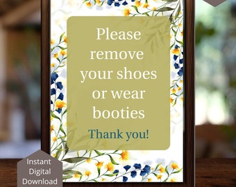 Please Remove Shoes or Wear Shoe Covers Digital Sign Printable - Etsy