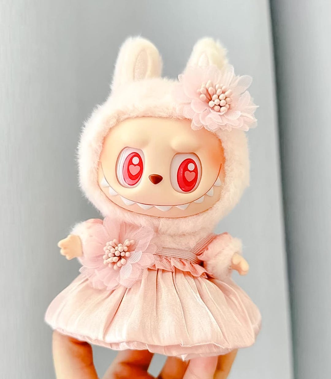 Beautiful Pink Dress Handmade Doll Clothing Outfit for Your Labubu ...