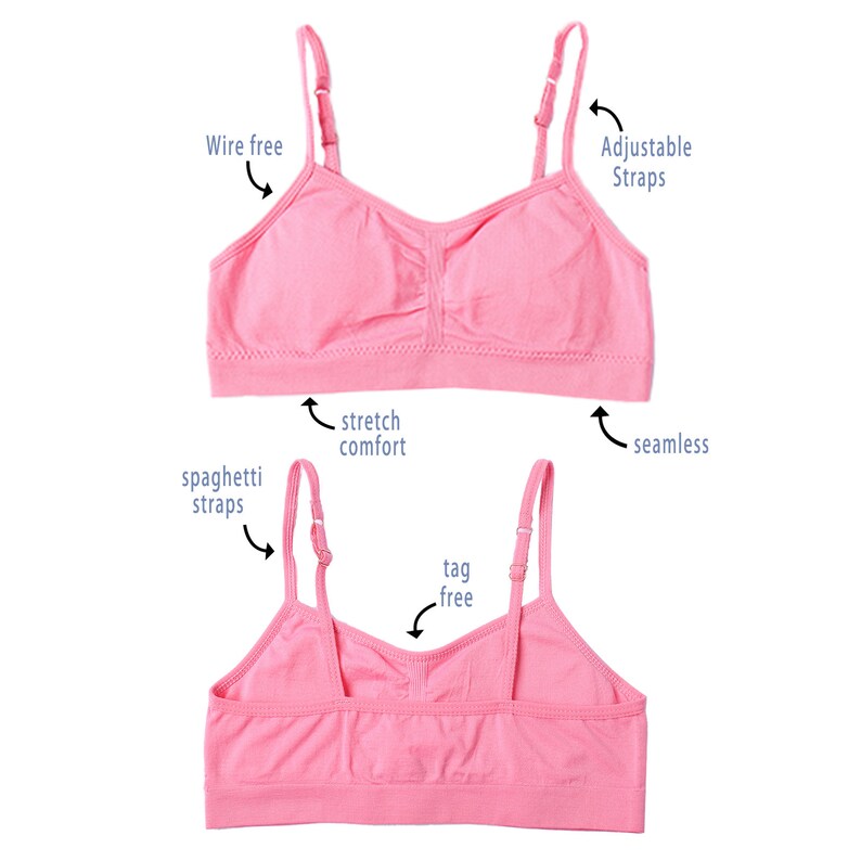Livona 6 Pack Training Bra for Girls-sports Bra, Seamless Bra, Padded Everyday Bralette, Crop ...