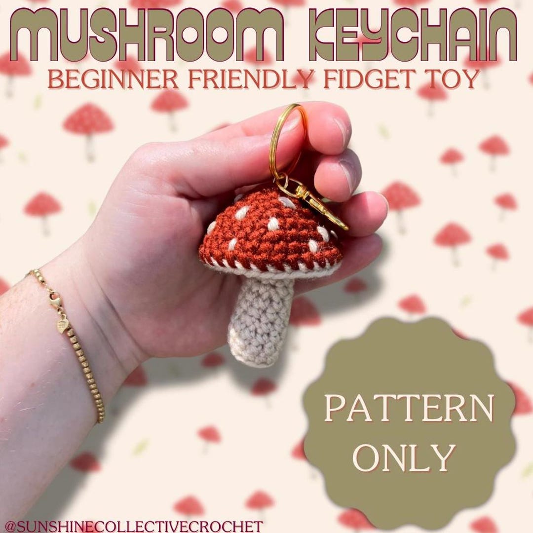 Beginner-friendly Crochet Mushroom Keychain Pattern - PDF Digital ...