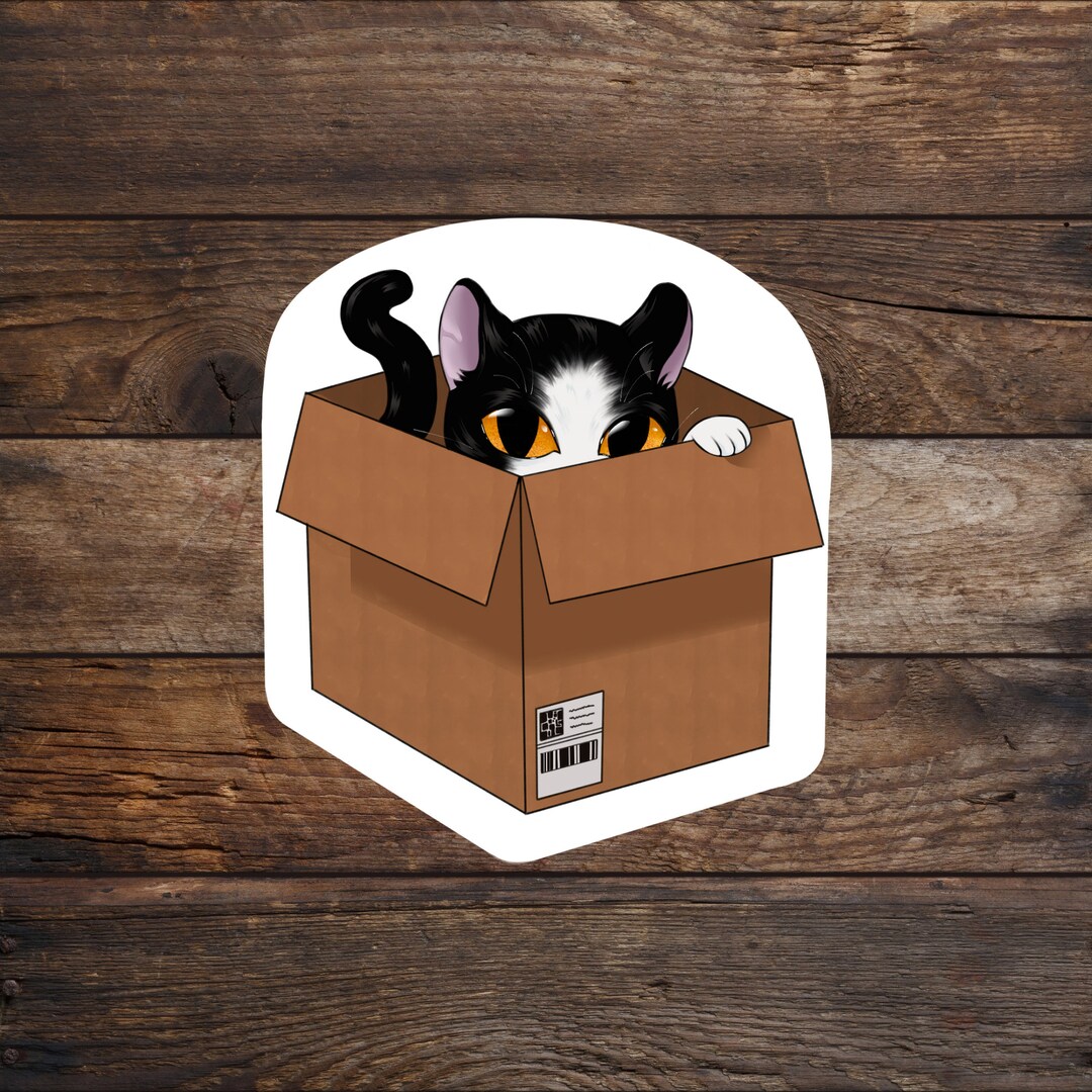 Cat in Hiding Sticker Digital Download - Etsy