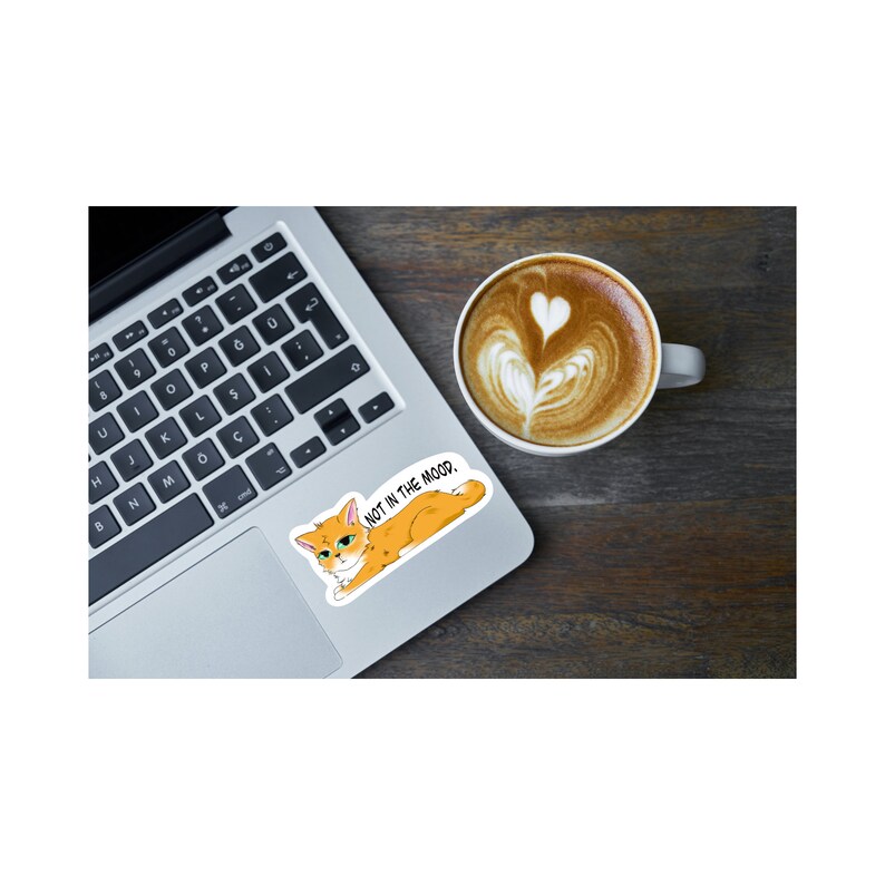 Moody Cat Downloadable Sticker - Etsy