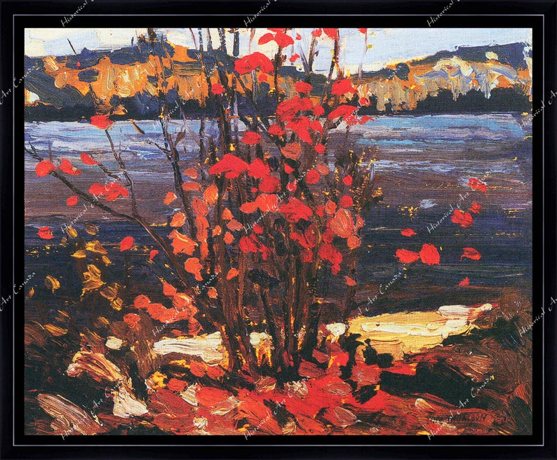 Tom Thomson - Lake and Red Tree - Etsy