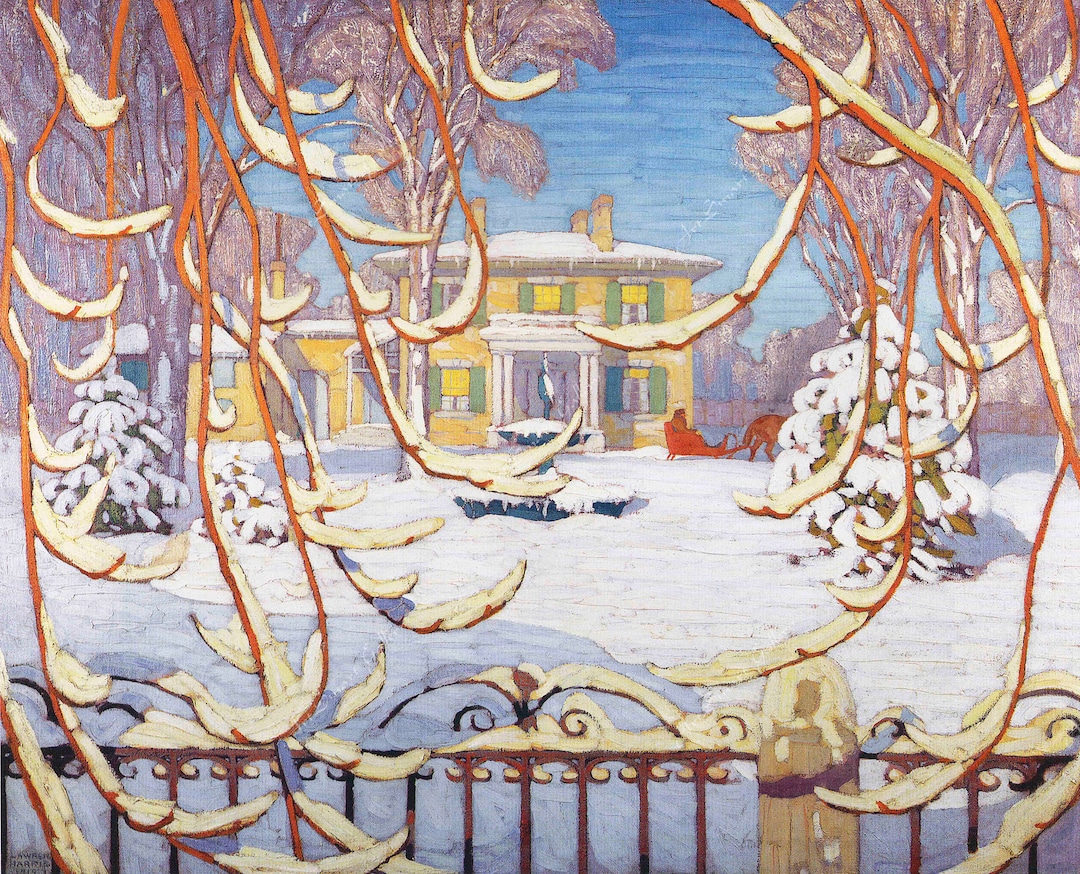 Lawren Harris Red Sleigh, House, Winter, 1919 - Etsy