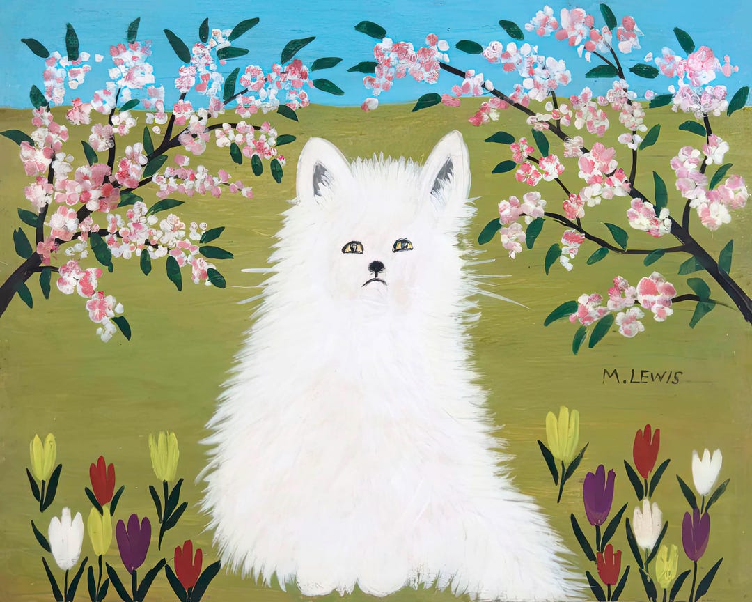 Maud Lewis - White Cat, 1964 - Etsy