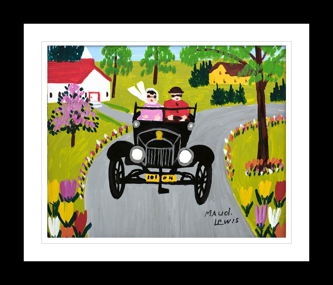 Maud Lewis - Model T on Tour, 1960 - Etsy Canada