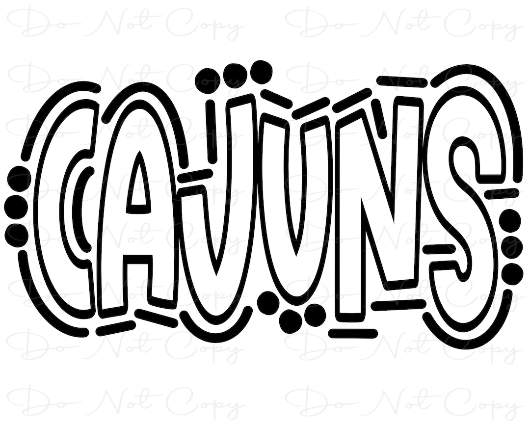 CAJUNS - Doodle Word - Sublimation PNG and SVG - Digital Artwork - Etsy