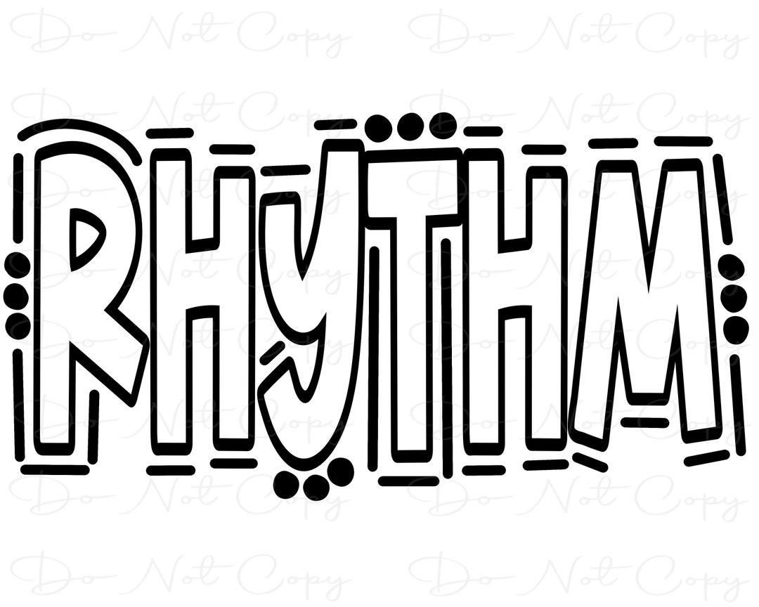 RHYTHM - Doodle Word - Sublimation PNG and SVG - Digital Artwork - Clip ...