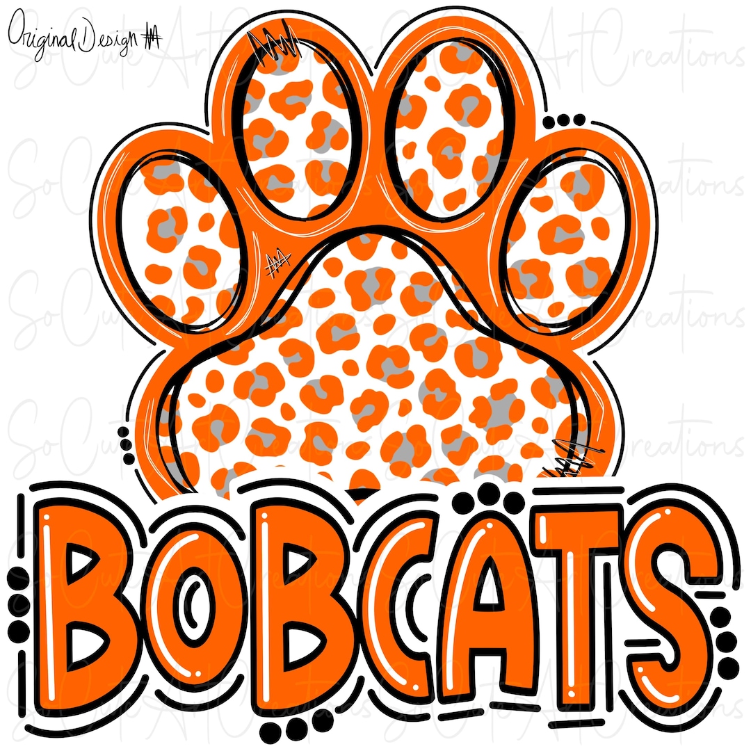 BOBCATS - Paw Print - Leopard - Sublimation DTF - PNG - Digital Artwork ...