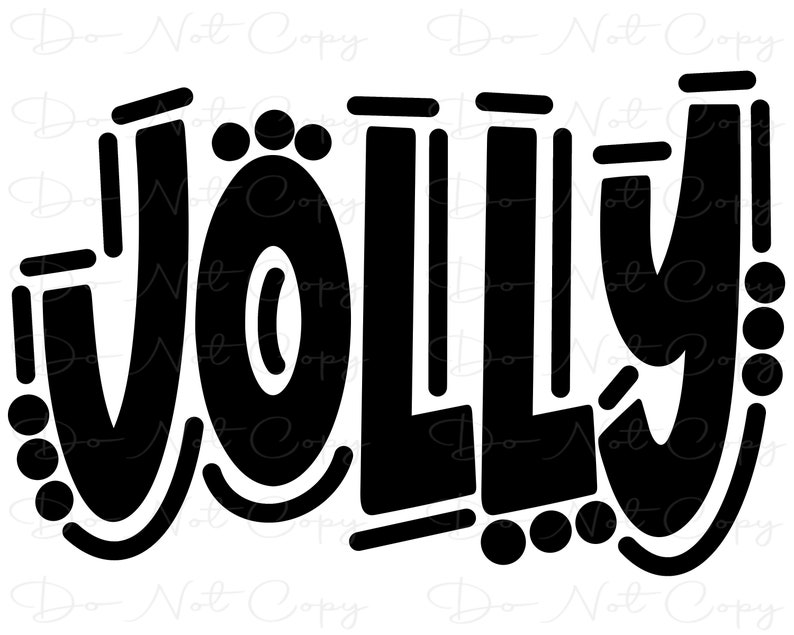 JOLLY - Doodle Word - Sublimation PNG and SVG - Digital Artwork - Etsy