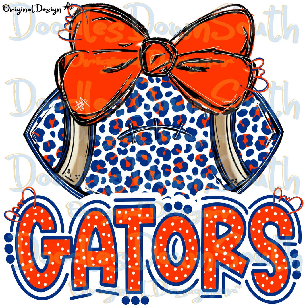 Gators - Football and Bow - Doodle Letters - School Spirit ...