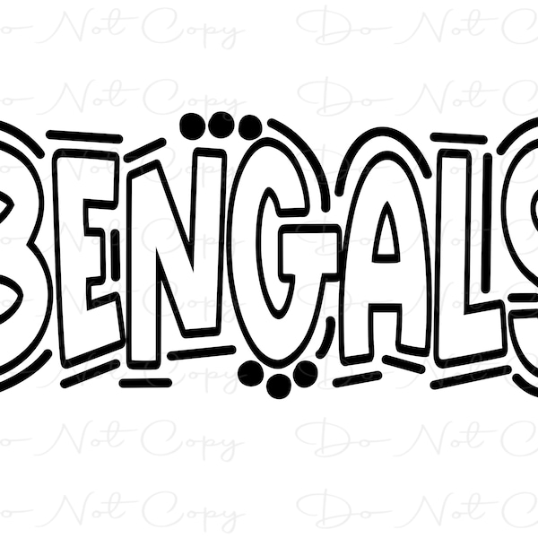 Bengals Letters Svg - Etsy