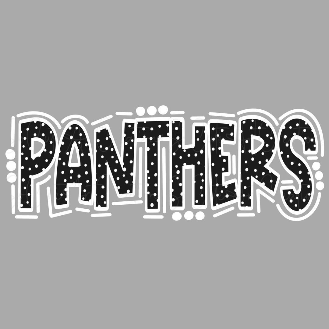 PANTHERS - Doodle Letters - Sublimation PNG - Digital Artwork - Etsy
