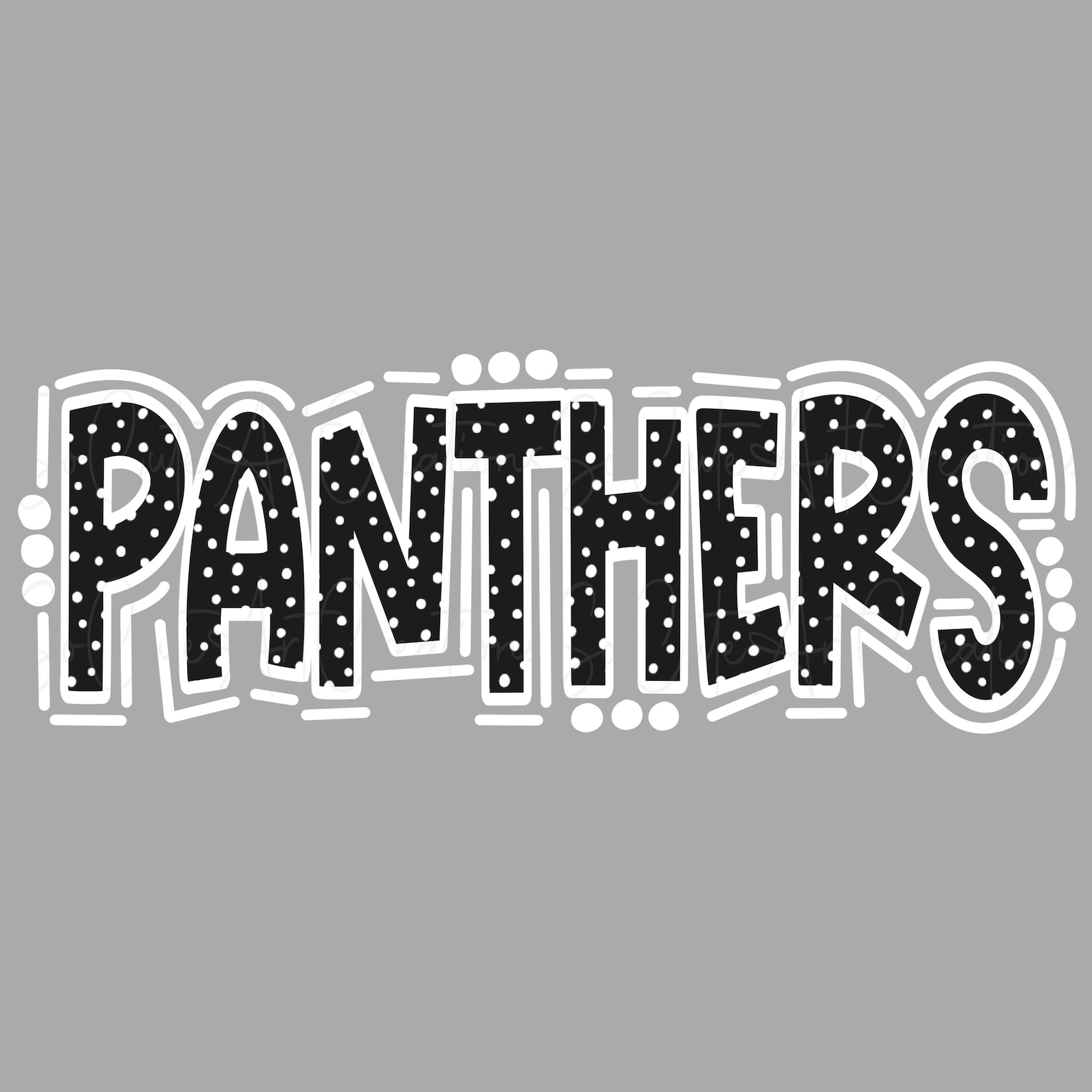 PANTHERS - Doodle Letters - Sublimation PNG - Digital Artwork - Etsy